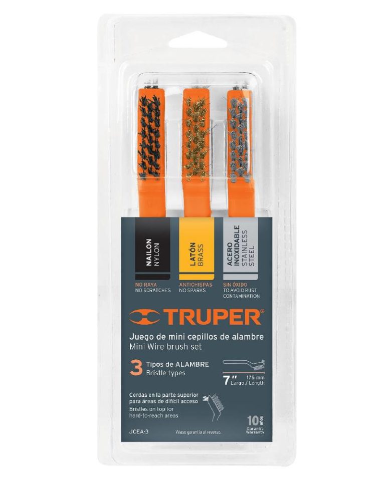 JUEGO DE 3 MINI CEPILLOS DE ALAMBRE TRUPER – Ferretería Gabel